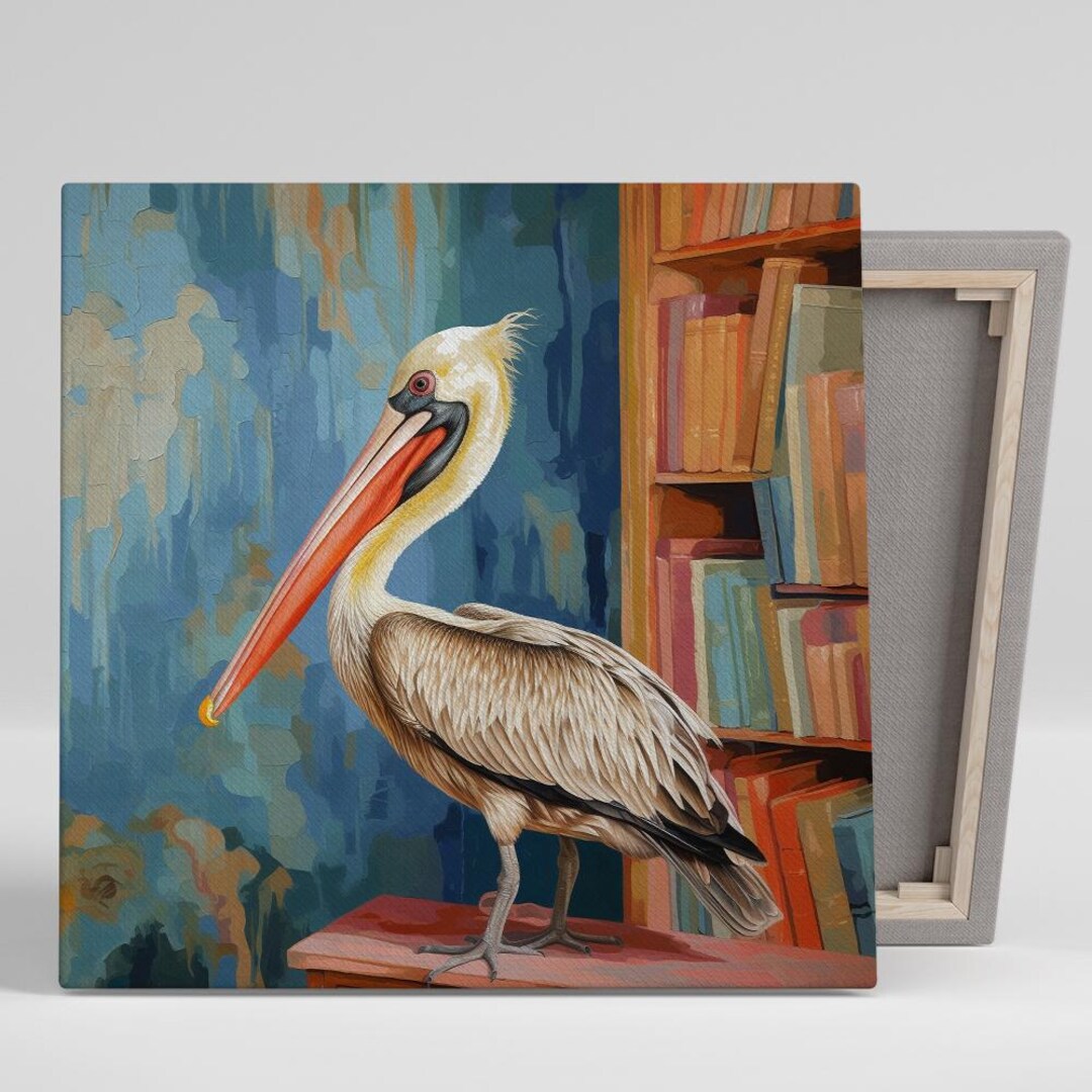 Pelican's Paradise Art, Canvas or Poster, Whimsical Coastal Decor ...