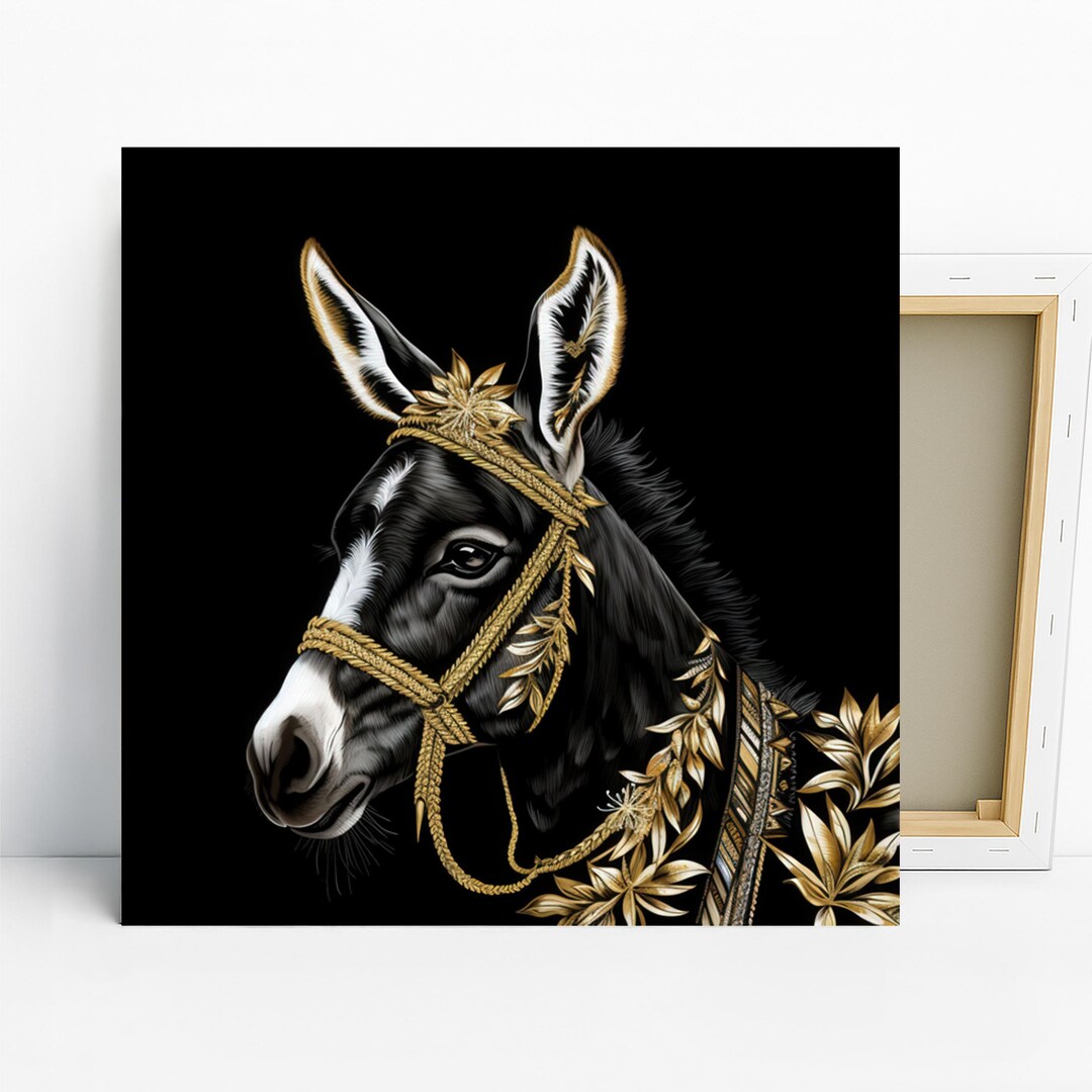 Donkey Art, Poster or Canvas, Glam Art Nouveau Decor, Living Room ...