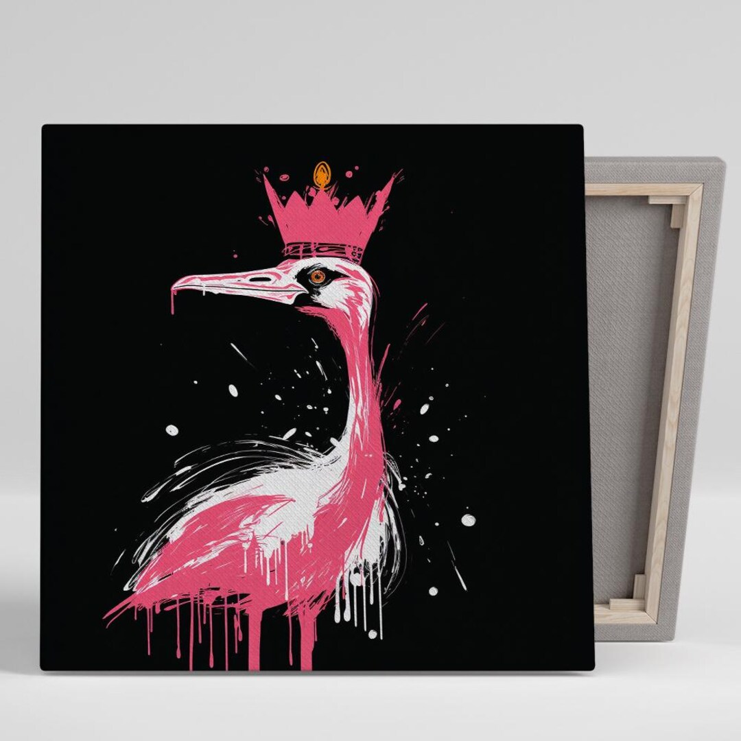 Royal Flamingo Art, Canvas or Poster, Street Pop Contemporary Decor ...