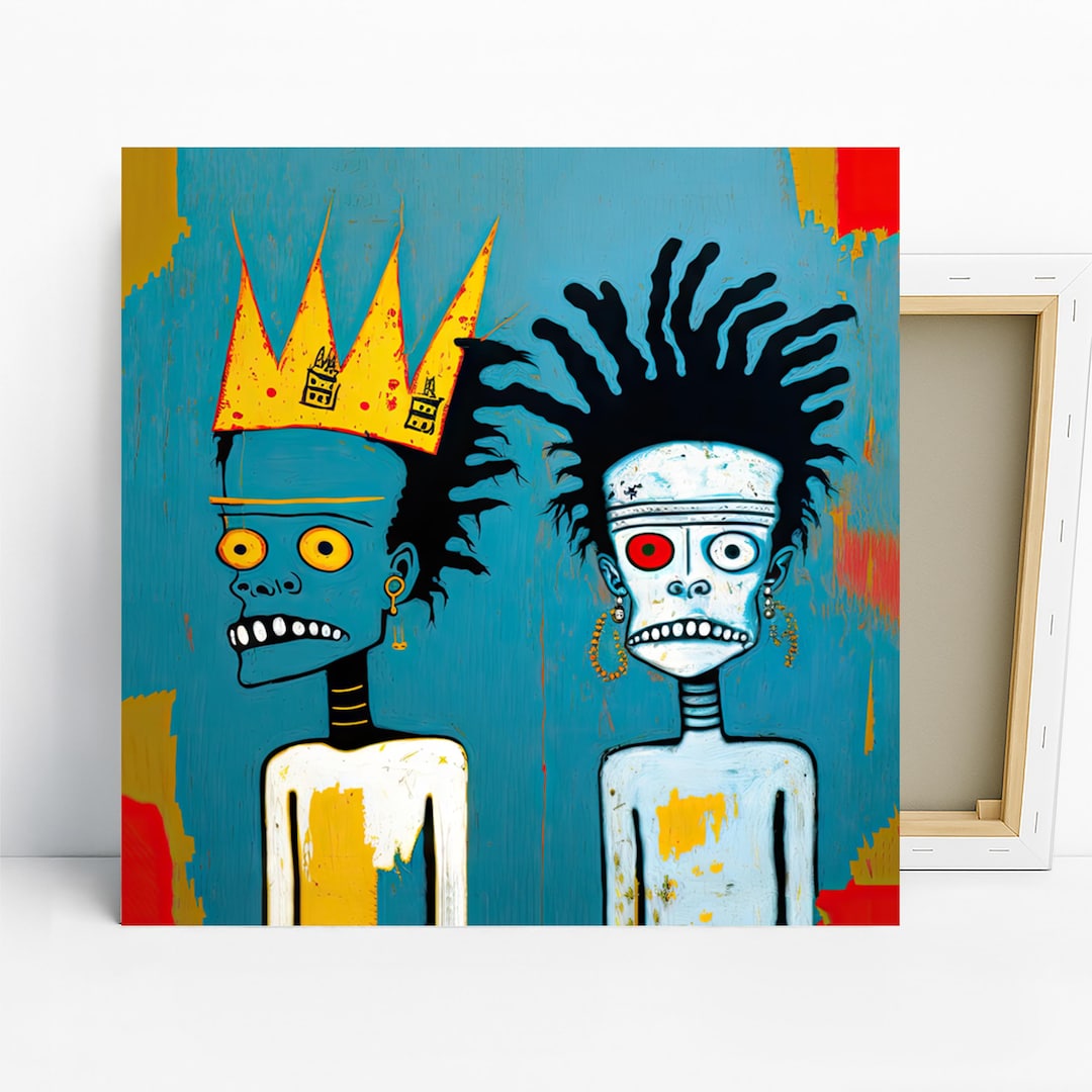 Basquiat Inspired Figures Art, Poster or Canvas, Pop Art Modern ...