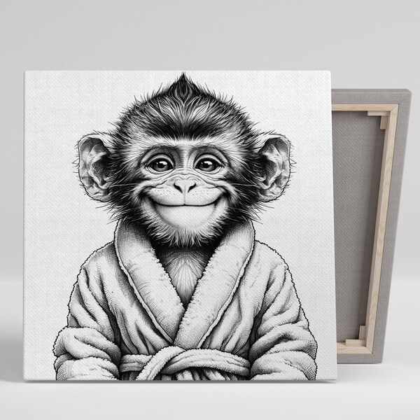 Monkey Wall Art - Etsy