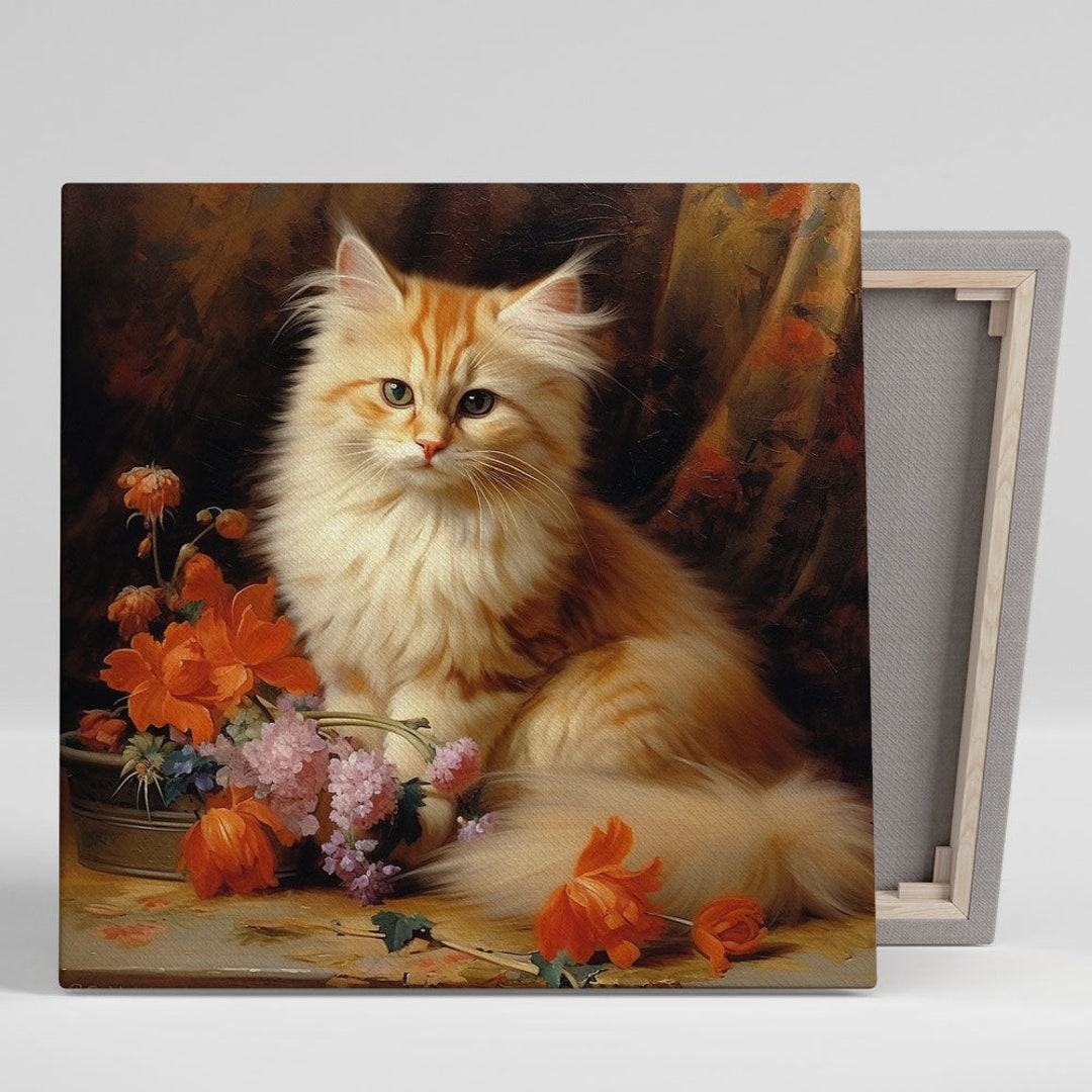Cat Wall Art, Canvas or Poster, Cat Wall Decor, Animal Decor, Living ...