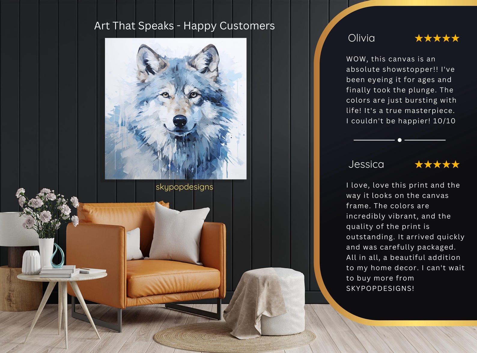 Arctic Wolf Enigma Wall Art, Canvas or Poster, Contemporary Nature ...