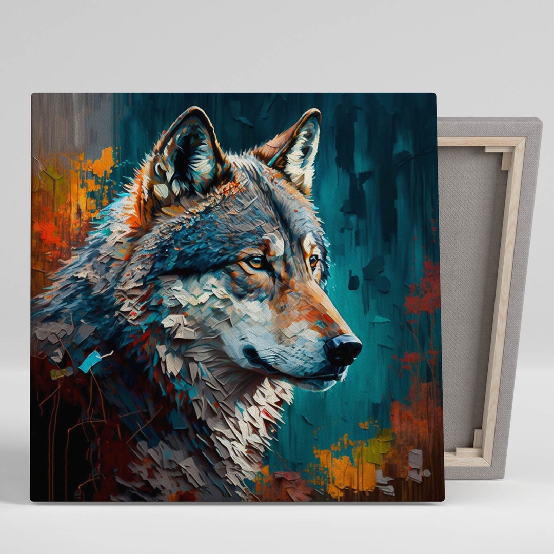Wolf Wall Decor, Canvas or Poster, Wolf Art, Wolf Home Decor, Wolf ...
