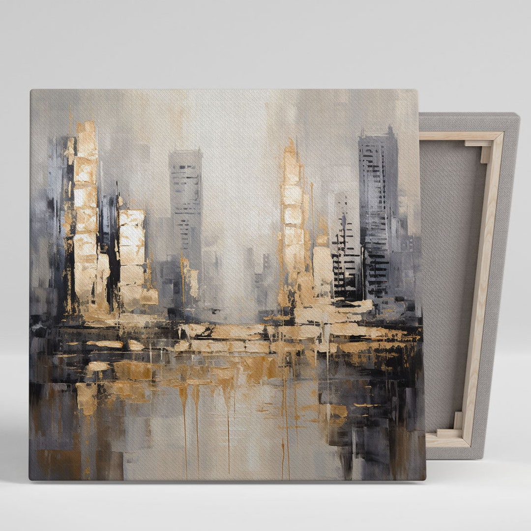 Cityscape Wall Decor, Canvas or Poster, Home Decor, Living Room Decor ...