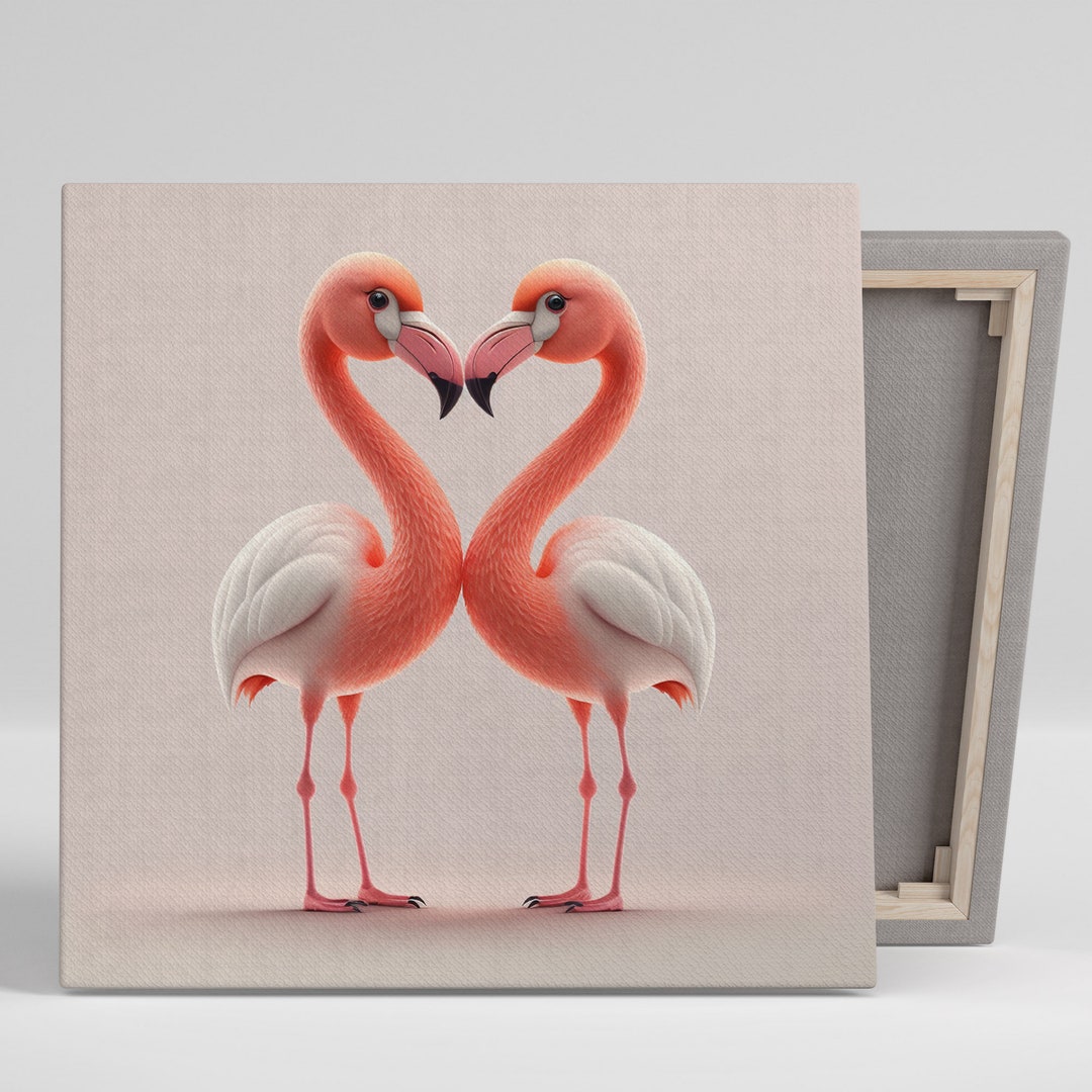 Flamingo Fever Wall Decor, Canvas or Poster, Flamingos Decor, Tropical ...