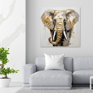 Elephant Wall Art, Canvas or Poster, Elephant Wall Decor, Animal Decor ...