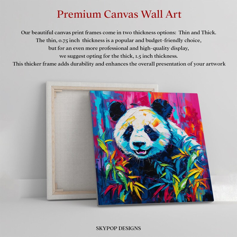 Panda Expression Wall Art, Canvas or Poster, Pop Art Contemporary Decor ...