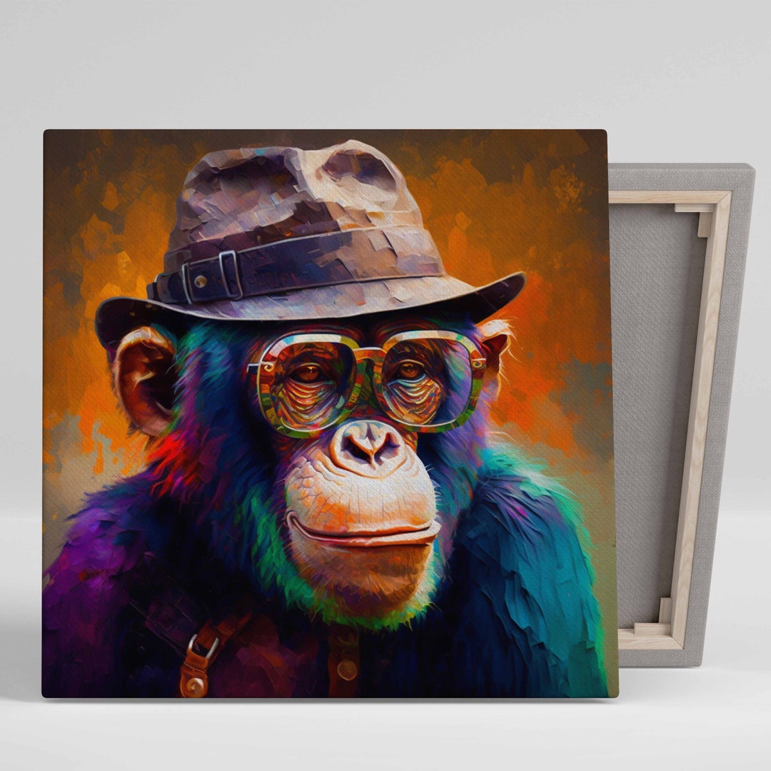 Ape Wall Art ,canvas or Poster, Vibrant, Intricate Home Decor for Any ...