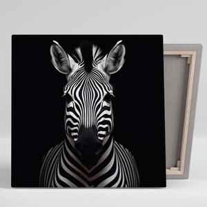 Zebra Symmetry Art, Canvas or Poster, Contemporary Minimalist Decor ...