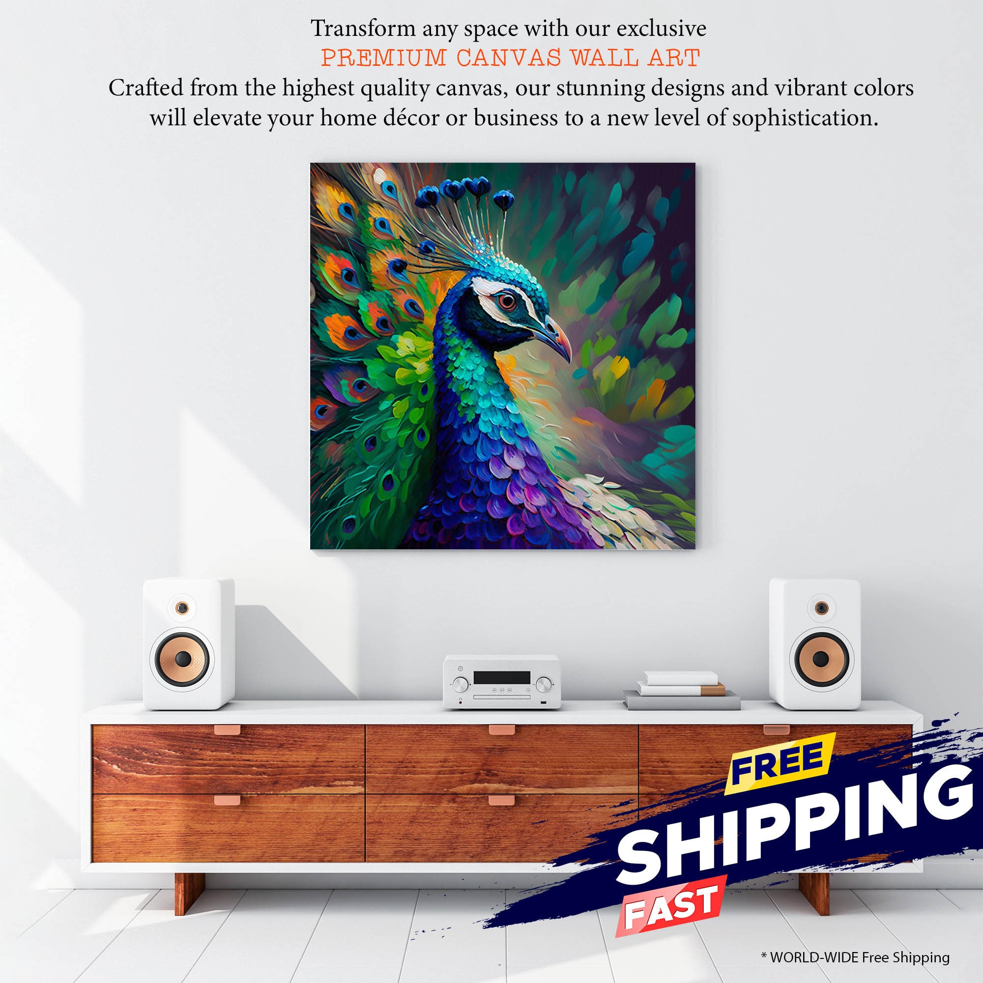 Peacock Wall Art Peacock Decor Peacock Home Decor Peacock - Etsy