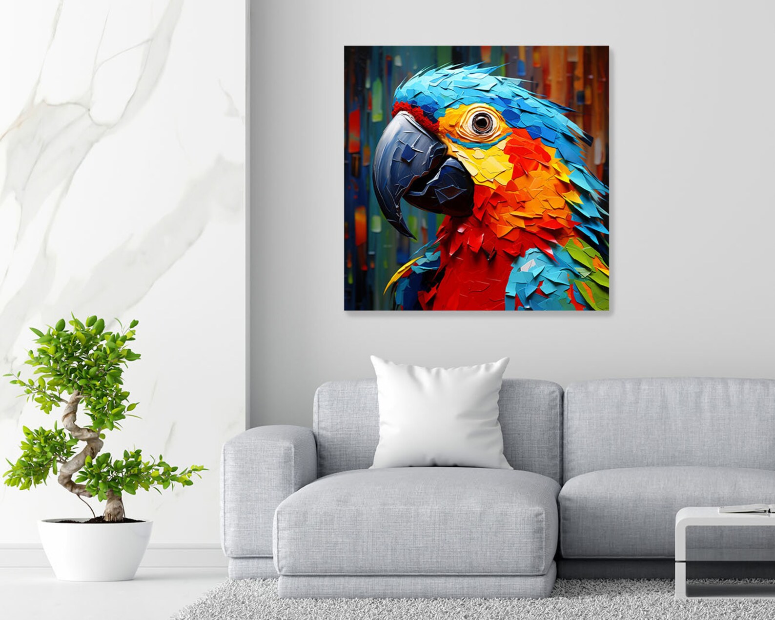 Parrot Wall Decor, Canvas or Poster, Parrot Wall Art, Parrot Wall ...
