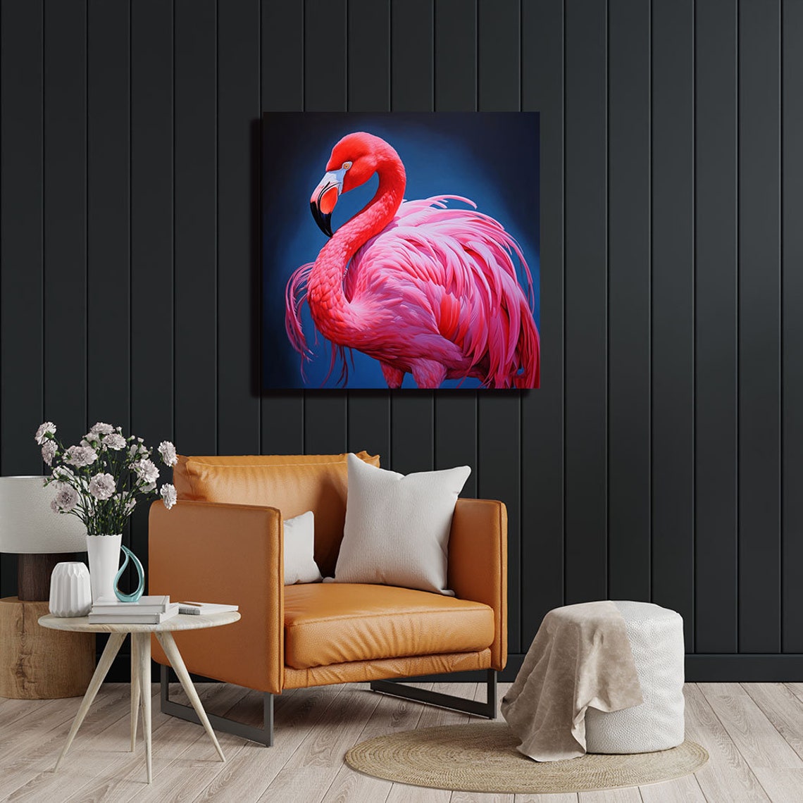 Flamingo Wall Art, Canvas or Poster, Tropical Decor, Exotic Bird, Pink ...