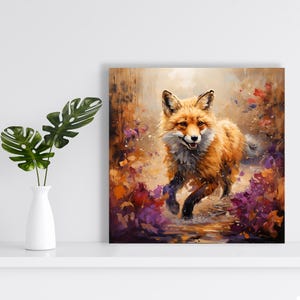 Enchanted Fox Wall Art, Canvas or Poster, Animal Rustic Bohemian Decor ...