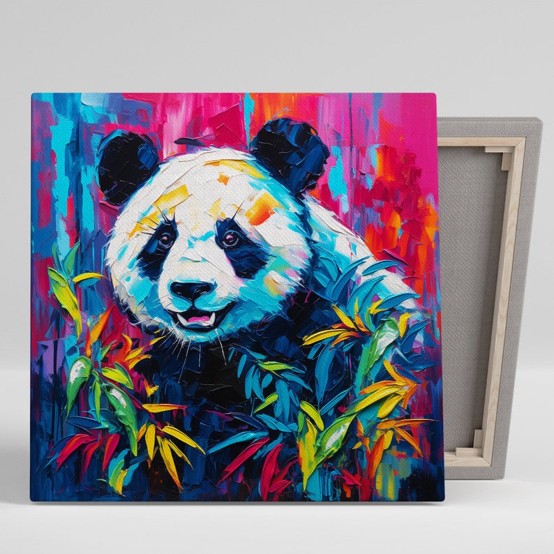 Panda Expression Wall Art, Canvas or Poster, Pop Art Contemporary Decor ...