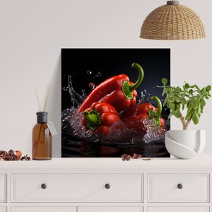 Red Chili Wall Decor, Canvas or Poster, Appetite for Art, Modern Decor ...