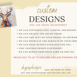 Majestic Stag Spectrum Art, Canvas or Poster, Contemporary Decor ...