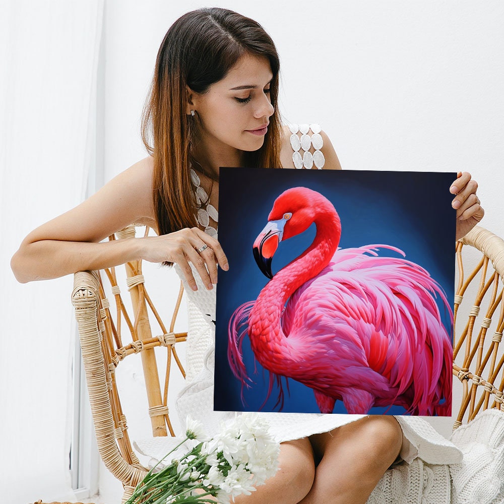 Flamingo Wall Art, Canvas or Poster, Tropical Decor, Exotic Bird, Pink ...