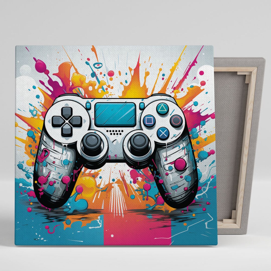 Joy Stick Wall Art, Canvas or Poster, Retro Gaming Decor, Gaming Room ...