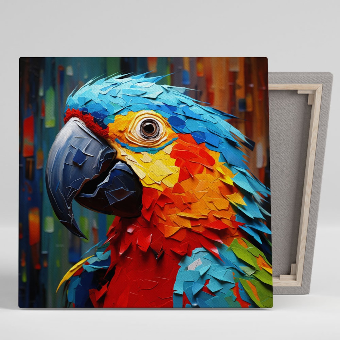 Parrot Wall Decor, Canvas or Poster, Parrot Wall Art, Parrot Wall ...