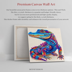 Psychedelic Alligator Dreamscape Wall Art, Canvas or Poster, Whimsical ...