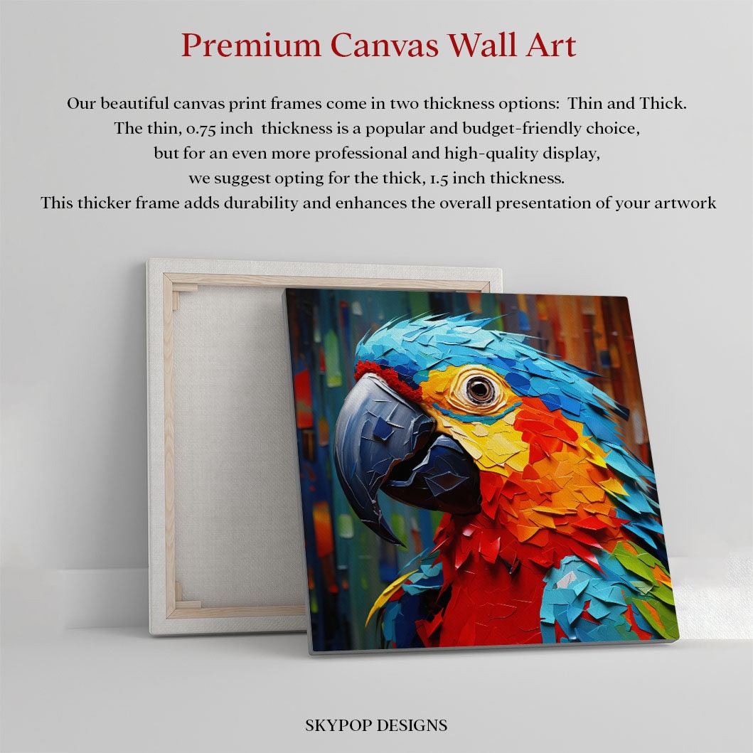 Parrot Wall Decor, Canvas or Poster, Parrot Wall Art, Parrot Wall ...