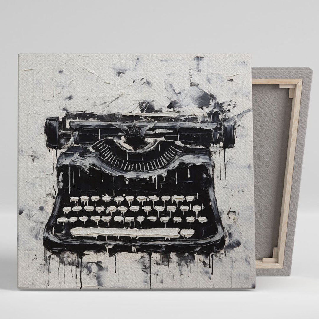 Typewriter Wall Art, Canvas or Poster, Typewriter Art, Vintage Office ...