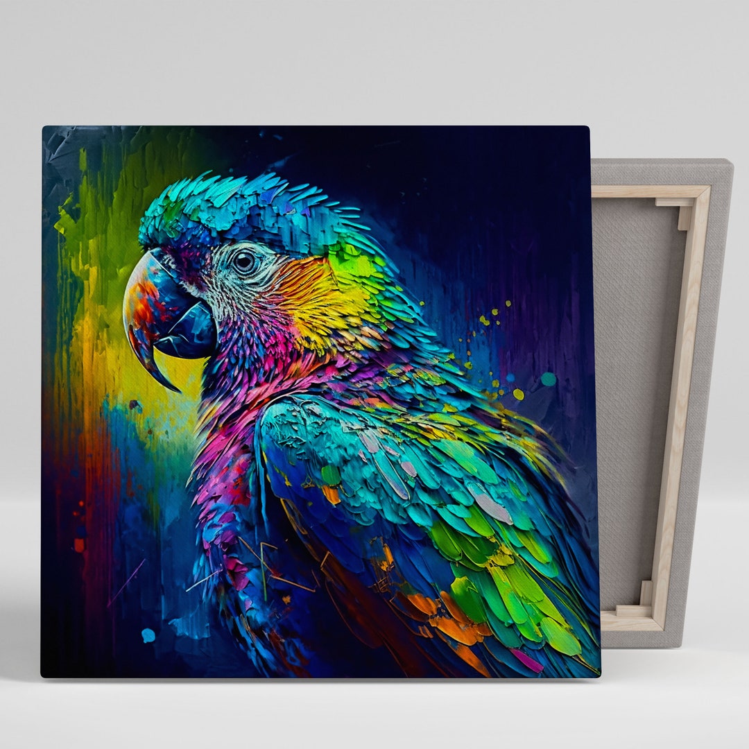 Parrot Wall Art, Canvas or Poster, Parrot Wall Hanging, Parrot Wall ...