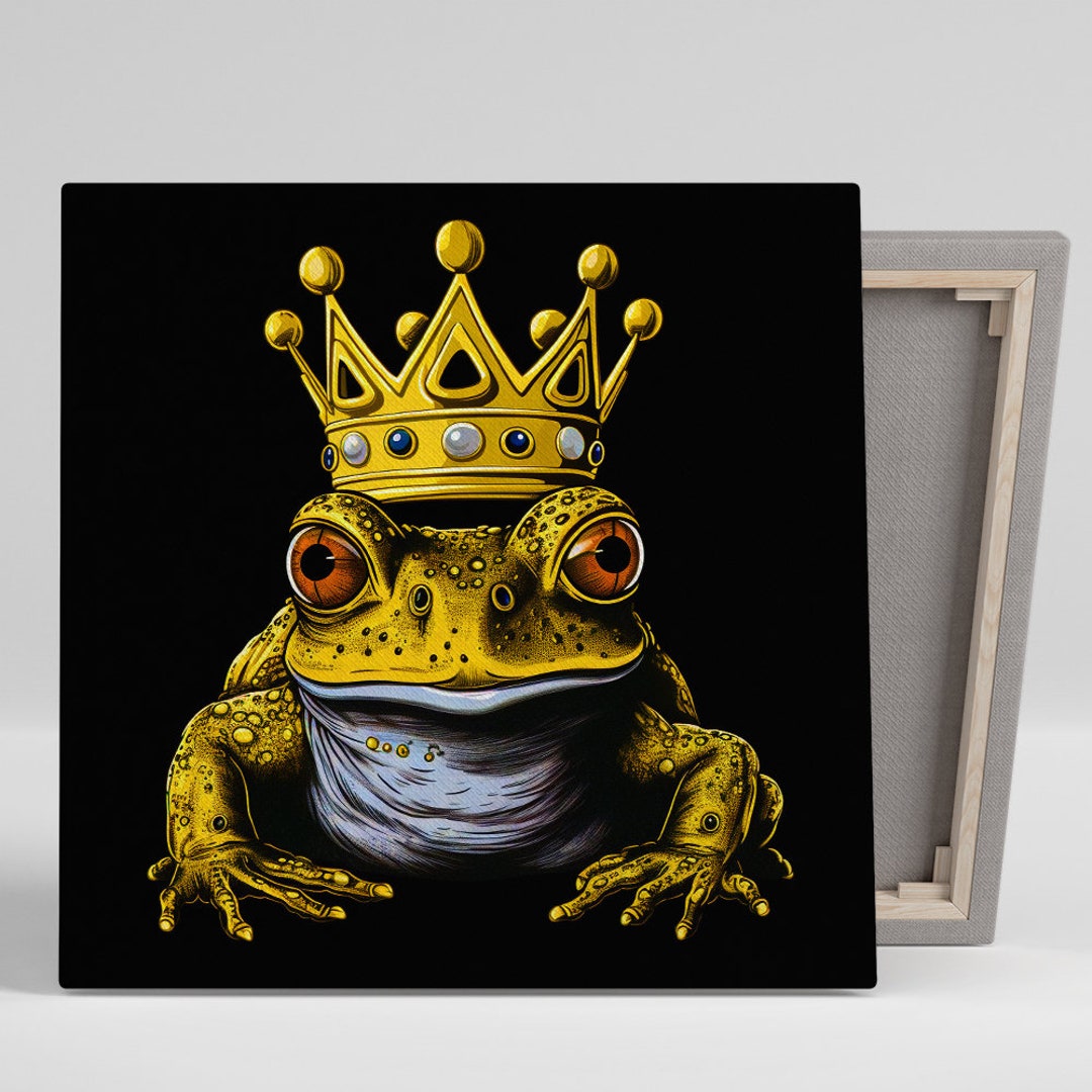 Regal Frog King Wall Art, Canvas or Poster, Whimsical Animal Decor ...