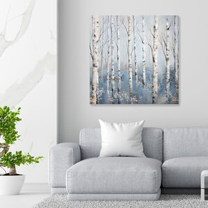 Birch Tree Wall Art, Canvas or Poster, Contemporary Wall Art, Living ...