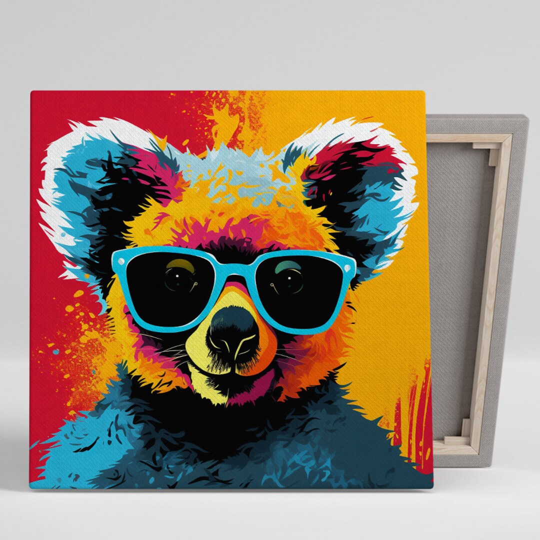 Cool Koala Shades Art, Canvas or Poster, Pop Art Contemporary Decor ...