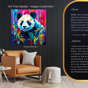Panda Expression Wall Art, Canvas or Poster, Pop Art Contemporary Decor ...