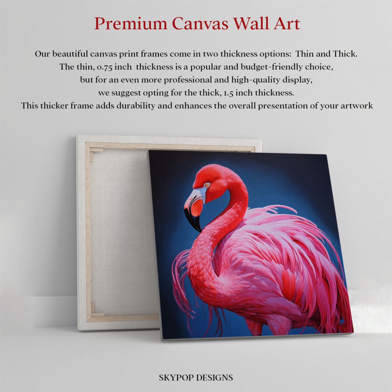 Flamingo Wall Art, Canvas or Poster, Tropical Decor, Exotic Bird, Pink ...