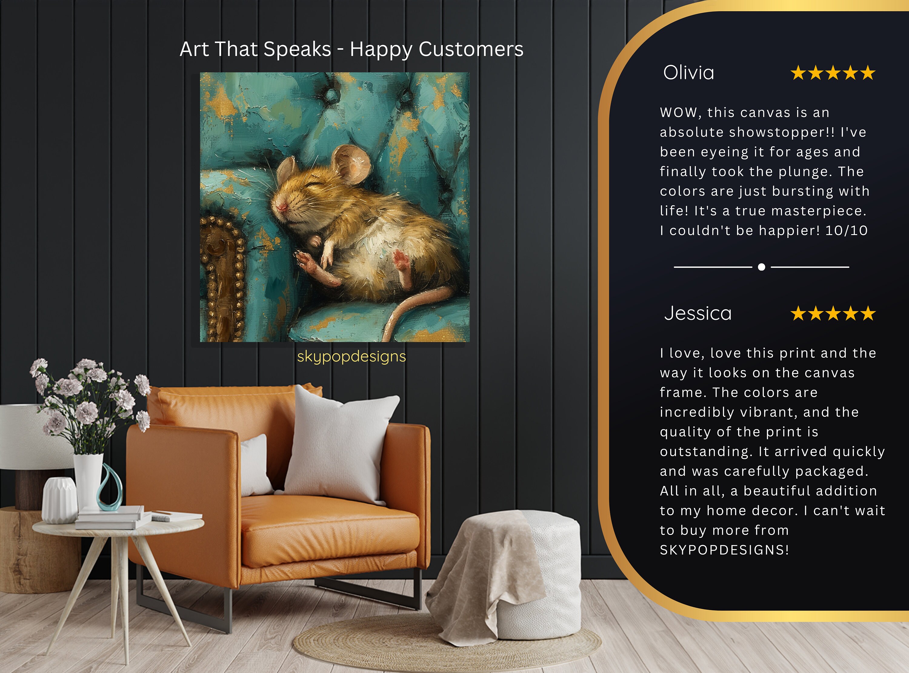 Dreamy Mouse Slumber Art, Canvas or Poster, Whimsical Animal Decor ...