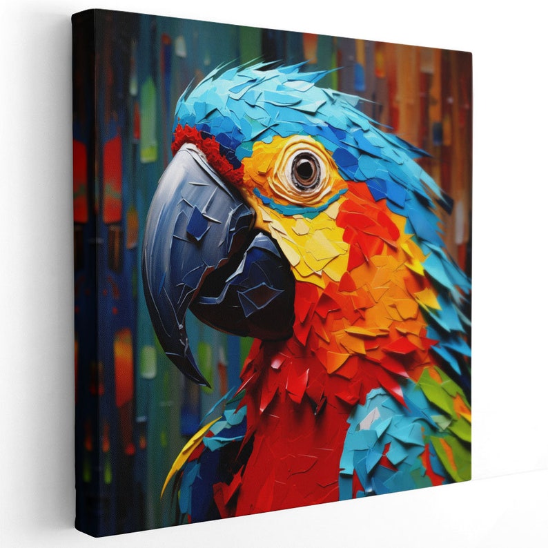 Parrot Wall Decor, Canvas or Poster, Parrot Wall Art, Parrot Wall ...