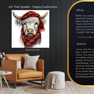 Highland Cow Wall Art, Canvas or Poster, Whimsical Farmhouse Decor ...