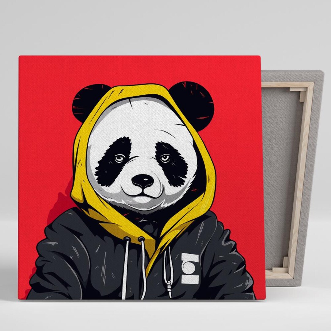 Urban Panda Fusion Art, Canvas or Poster, Pop Art Street Art Decor ...