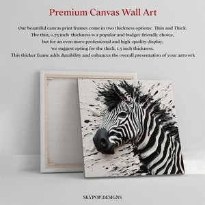 Zebra Wall Decor, Canvas or Poster, Zebra Wall Decor, Animal Decor ...