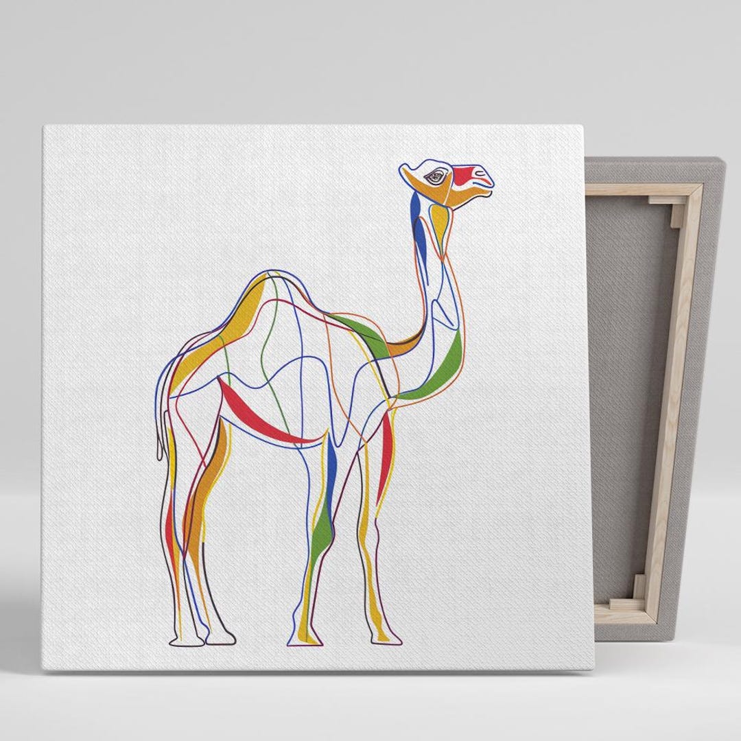 Camel Art, Canvas or Poster, Abstract Modern Decor, Living Room Bedroom ...