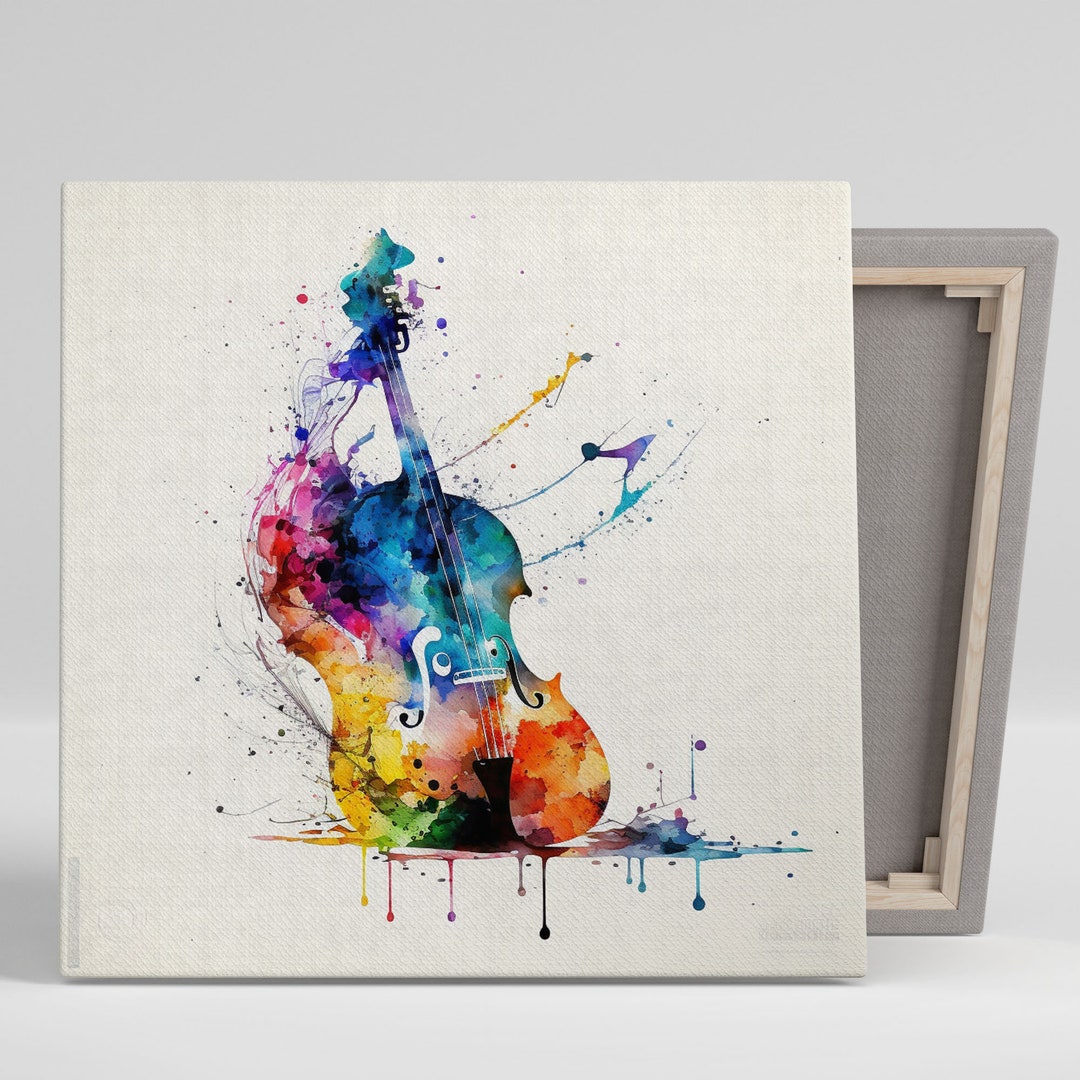 Musical Instrument Wall Decor, Canvas or Poster, Violin Painting Wall ...