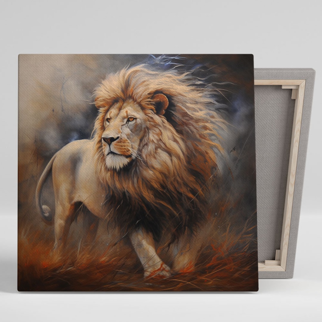Lion Wall Art, Canvas or Poster, Lion Wall Hanging, Animal Decor ...