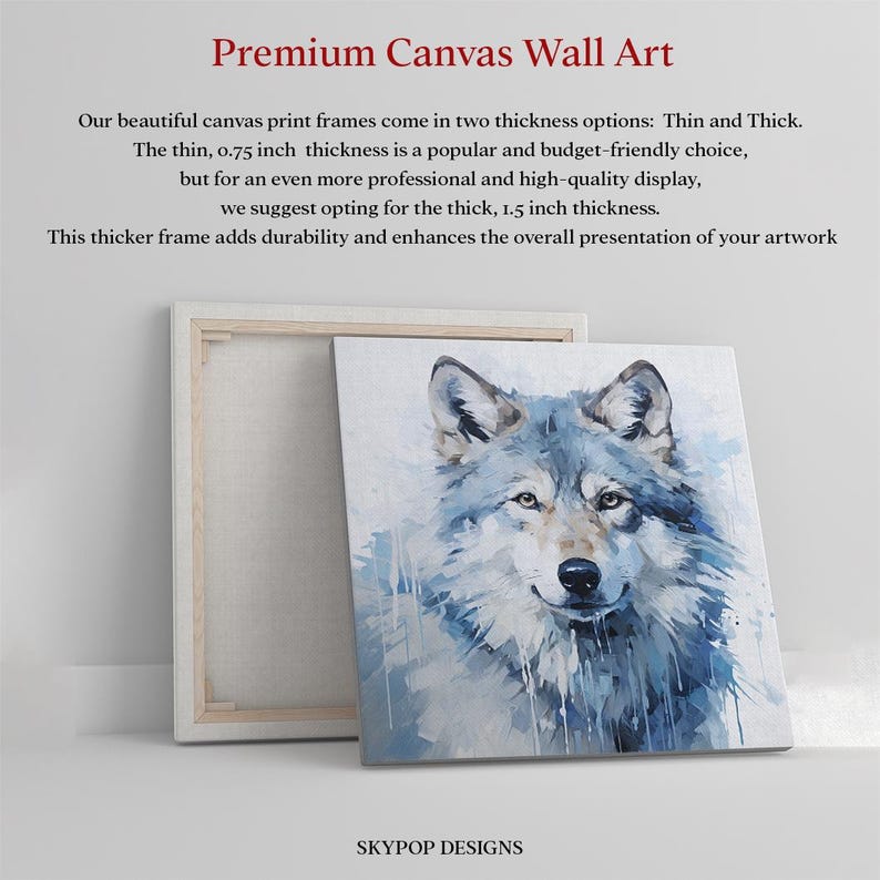 Arctic Wolf Enigma Wall Art, Canvas or Poster, Contemporary Nature ...