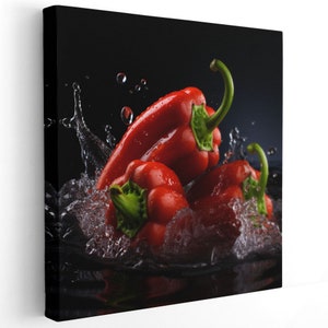 Red Chili Wall Decor, Canvas or Poster, Appetite for Art, Modern Decor ...