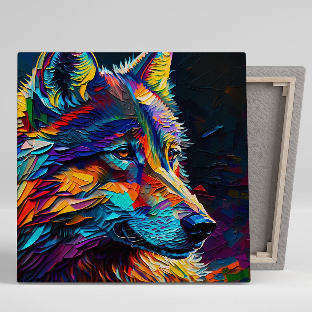 Wolf Wall Decor, Canvas or Poster, Wolf Home Decor, Wolf-themed Wall ...
