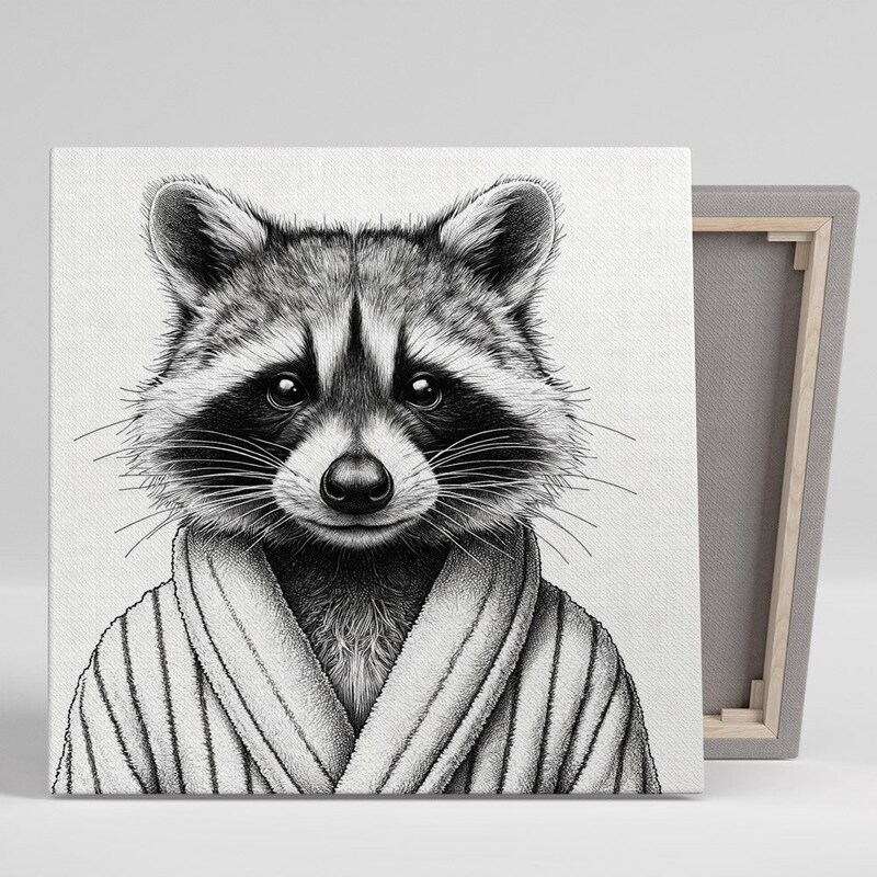 Raccoon Art - Etsy