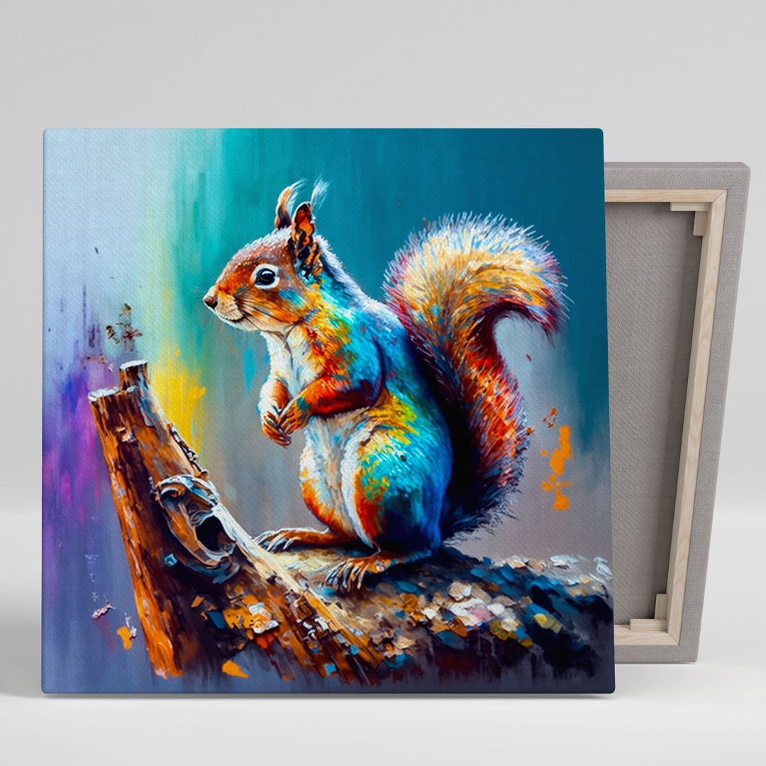 The Art of the Squirrel, Canvas or Poster, Squirrel Art, Wall Art ...