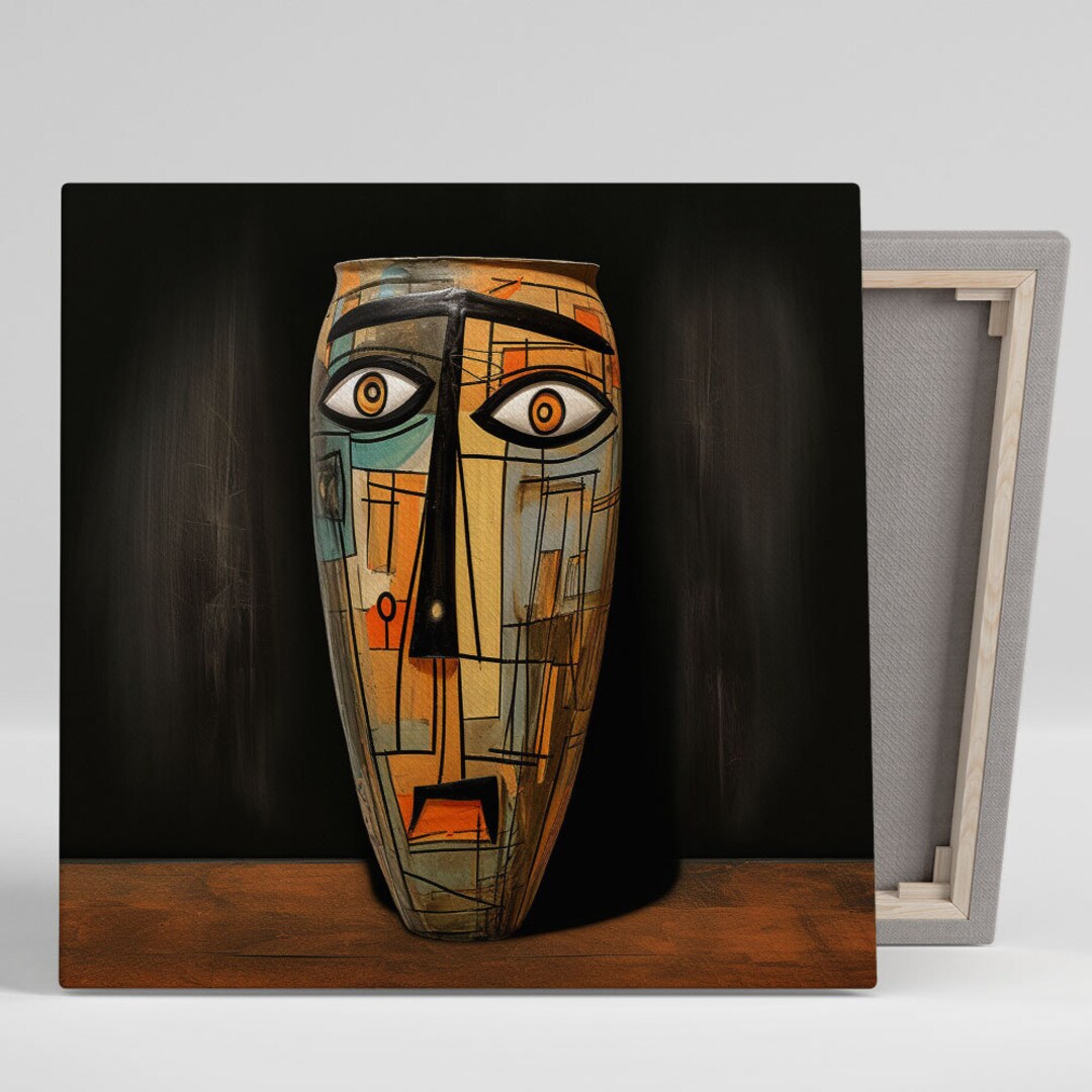 Abstract Face Wall Art, Canvas or Poster, Modern Wall Decor ...