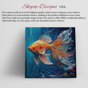 Goldfish Art Aquarium, Canvas or Poster, Fish Wall Art, Fancy Goldfish ...