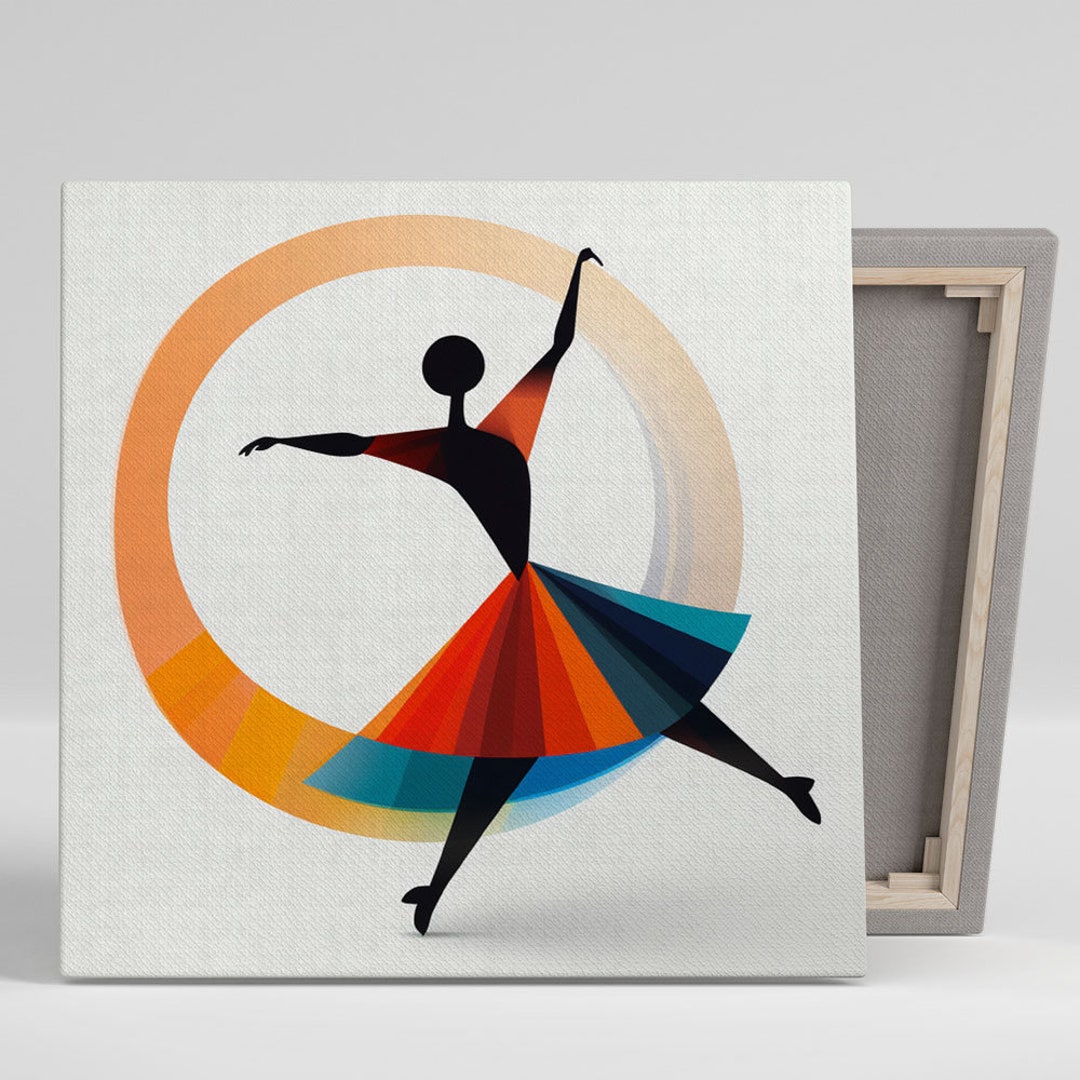 Abstract Dancing Girl, Canvas or Poster, Contemporary Dance Art, Modern ...