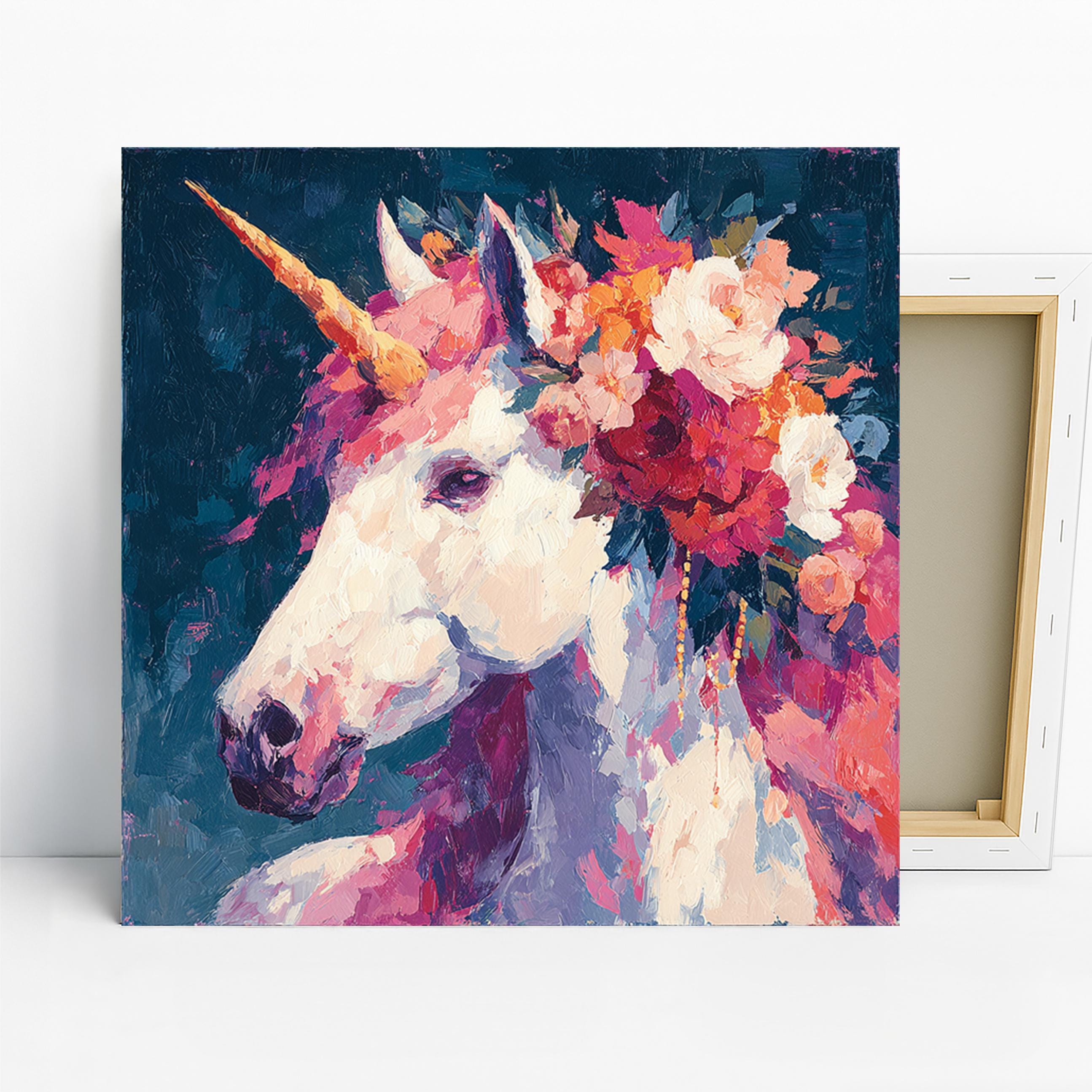 Unicorn Art, Canvas or Poster, Whimsical Bohemian Glam Decor, Living ...